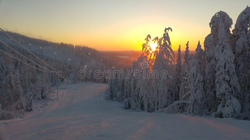 Sunset in Finland stock image. Image of nice, landscape - 141470889