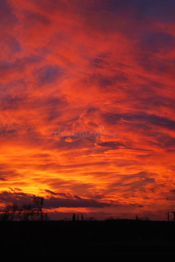 Sunset of fire stock image. Image of cloud, abstract - 26461453