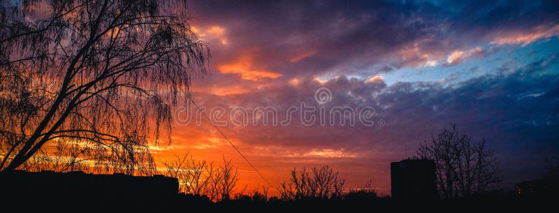 Sunset of fire stock image. Image of colored, fire, dramatic - 17143939