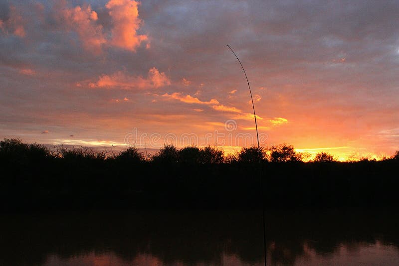 Sunset fishing stock photo. Image of line, fishing, river - 42860432