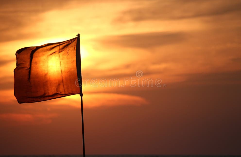 Sunset flag stock photo. Image of sunset, vacant, clean - 23410574