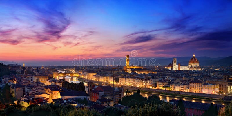 Sunset in Florence editorial stock image. Image of florence - 32569114