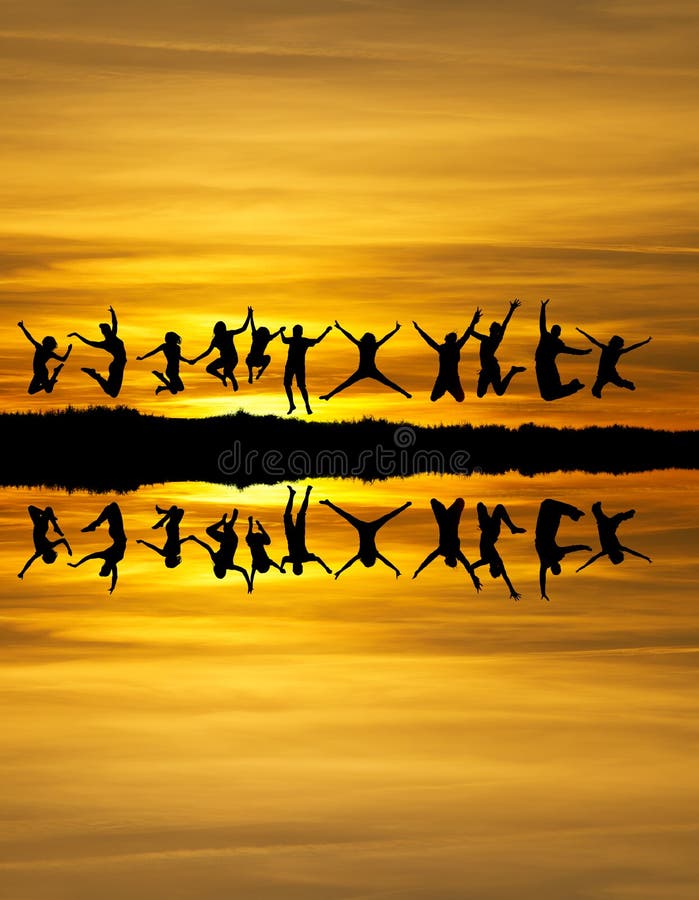 Sunset friends stock photo. Image of beach, dance, party - 27059518