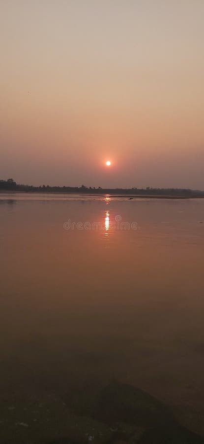 Sunset front of riverside stock photo. Image of front - 174090020