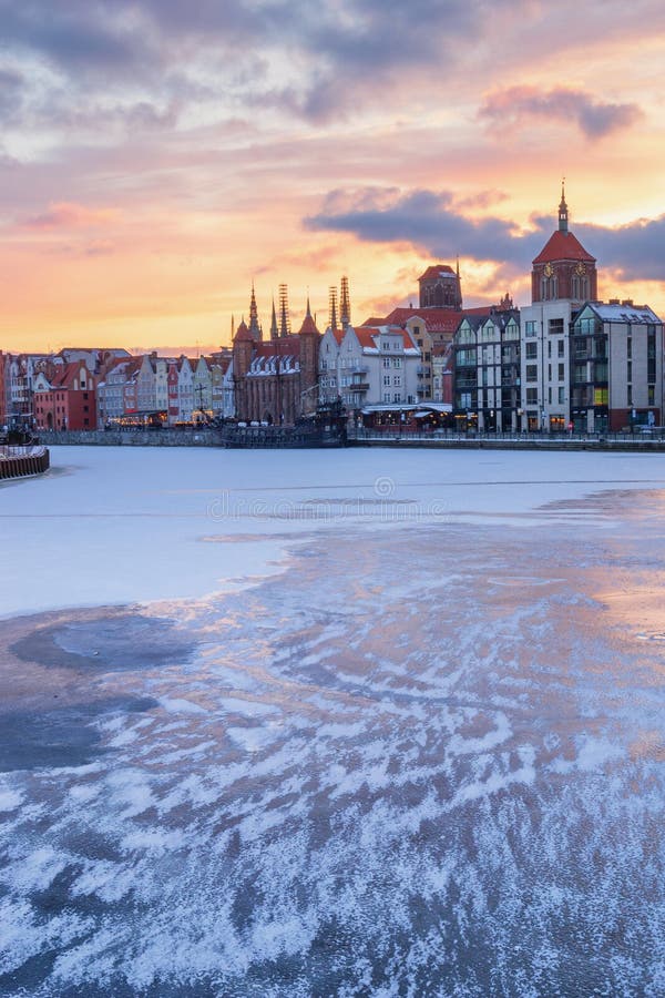 Sunset in Gdansk - Poland stock photo. Image of landscape - 111385350