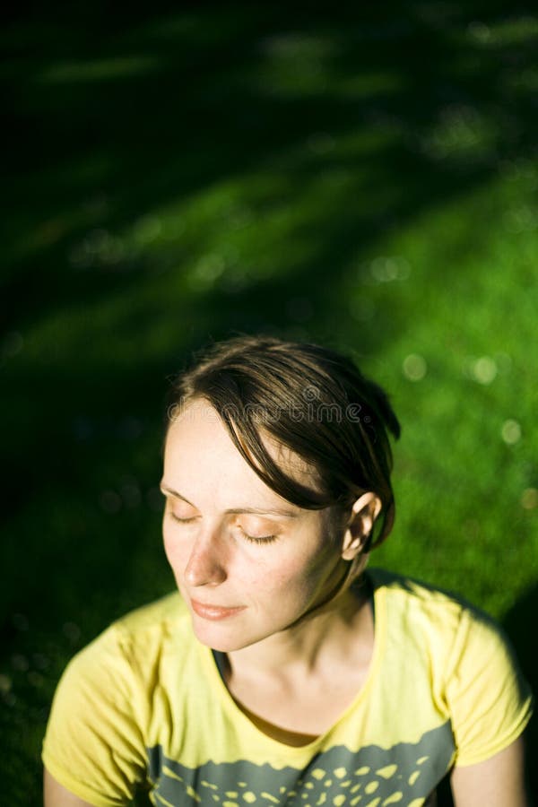 Sunset girl stock image. Image of girl, pretty, relax - 5620579