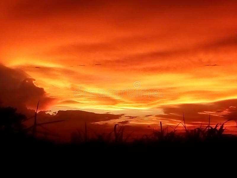 Sunset is the Glorious Moment on Earth Stock Image - Image of glorious ...