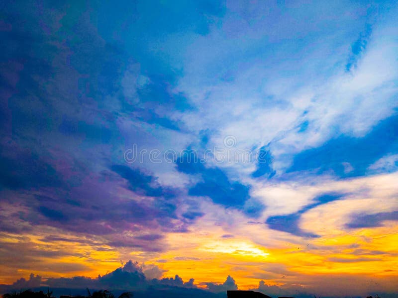 The Glorious Sunset View of a Lake. Stock Image - Image of coast, water ...