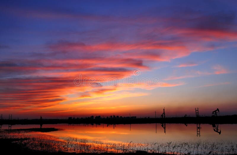 Sunset glow stock photo. Image of dusk, twilight, weather - 20563736