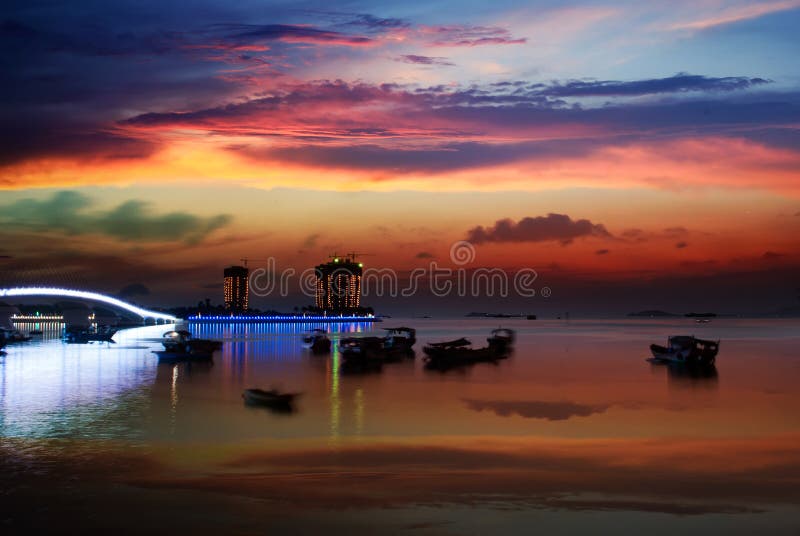 Sunset glow stock photo. Image of seascapes, prayer, mysterious - 25555820