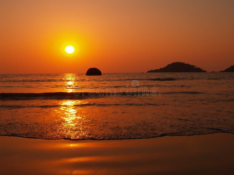 The beach of Goa-India. stock image. Image of open, landscape - 5385363