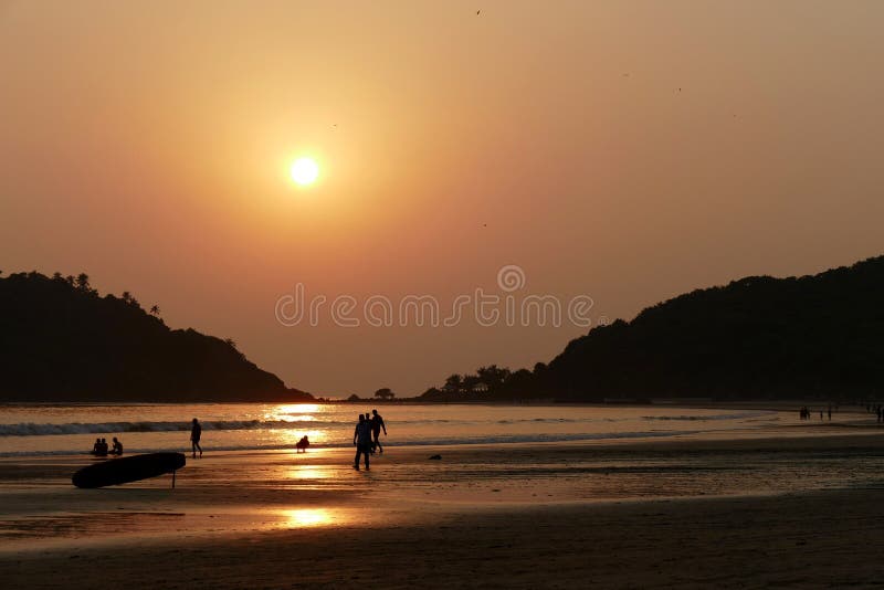 Sunset in Goa stock image. Image of romantic, india, holidays - 67964595