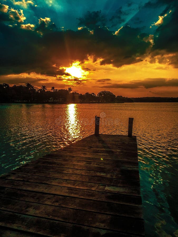 Sunset golden hour stock photo. Image of deck, golden - 261470232