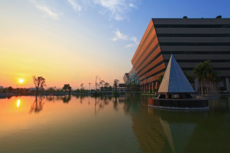 Sunset at Government Complex Editorial Stock Photo - Image of office ...