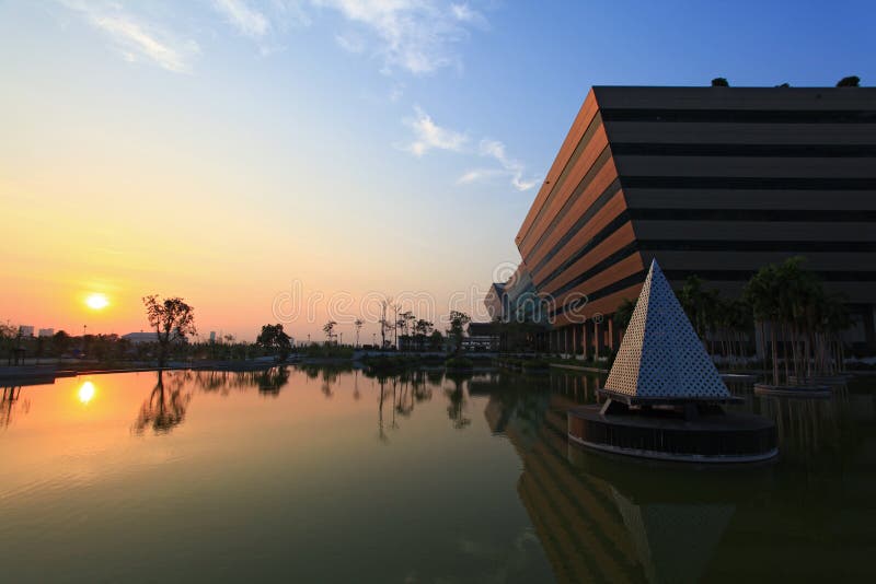 Sunset at Government Complex Bangkok Editorial Photo - Image of capital ...