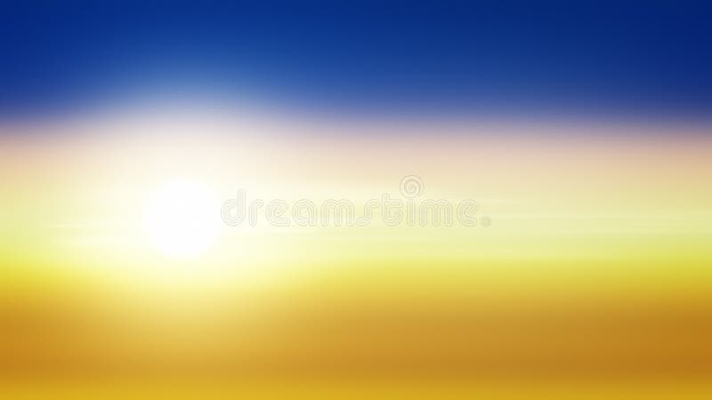 Sunset Gradient Background Sunrise Sun, Beach Blur Stock Illustration ...