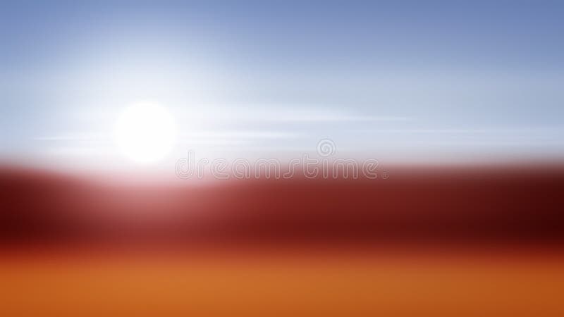 Sunset Gradient Background Sunrise Sun, Landscape Stock Illustration ...