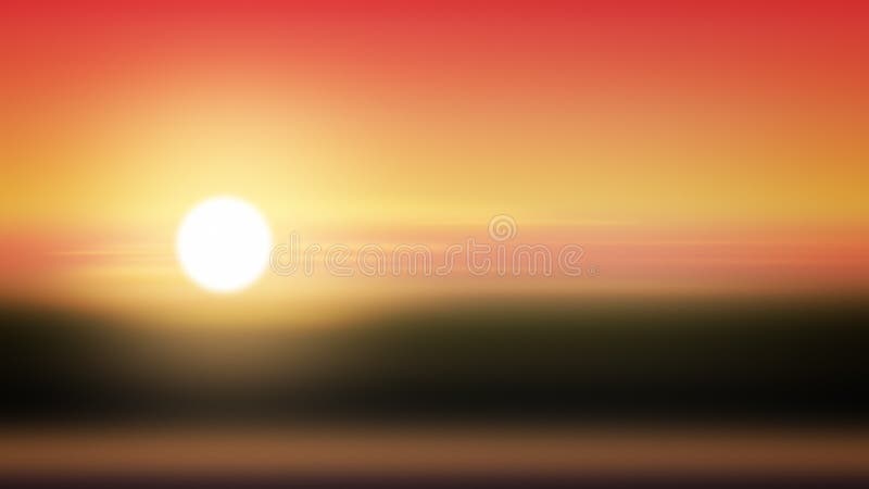 Sunset Gradient Background Sunrise Sun, Morning Landscape Stock ...