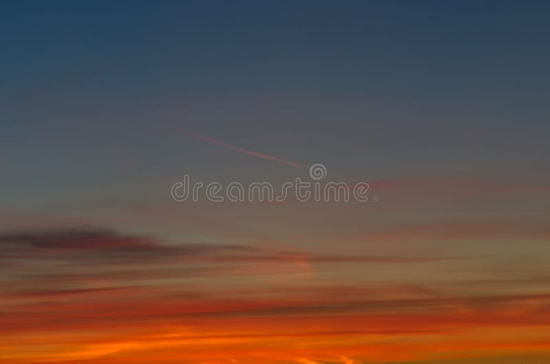 Sunset Gradient from Blue To Orange Stock Image - Image of blue ...