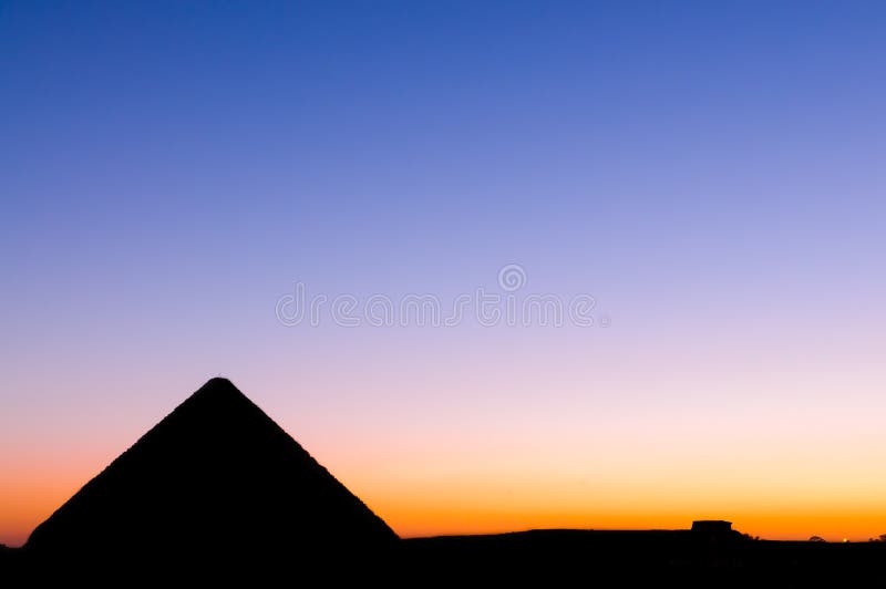 Sunset at Great Pyramid of Giza Stock Image - Image of historic ...