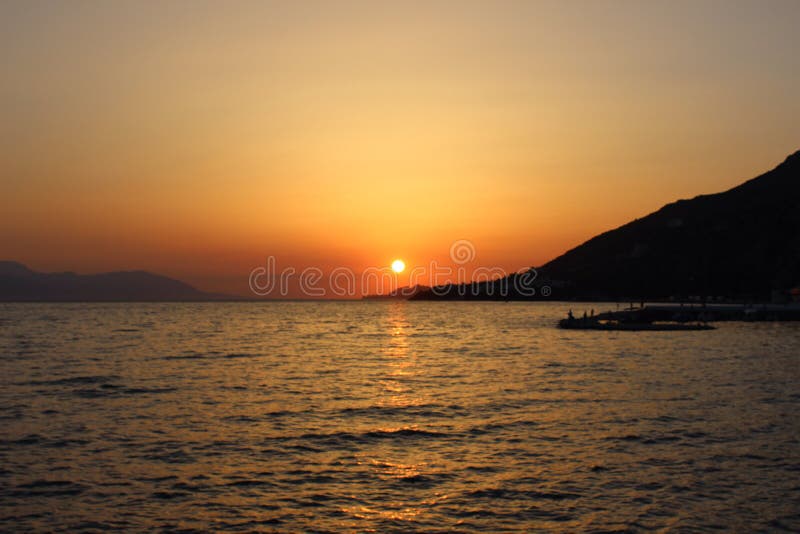 Sunset in Greece editorial image. Image of greece, sunset - 44257315