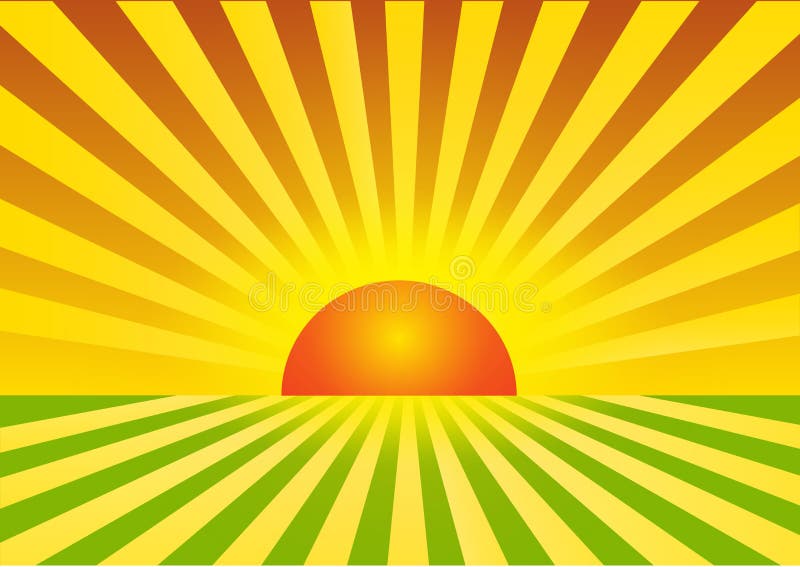 Sunset stock vector. Illustration of rural, vanishing - 31049389