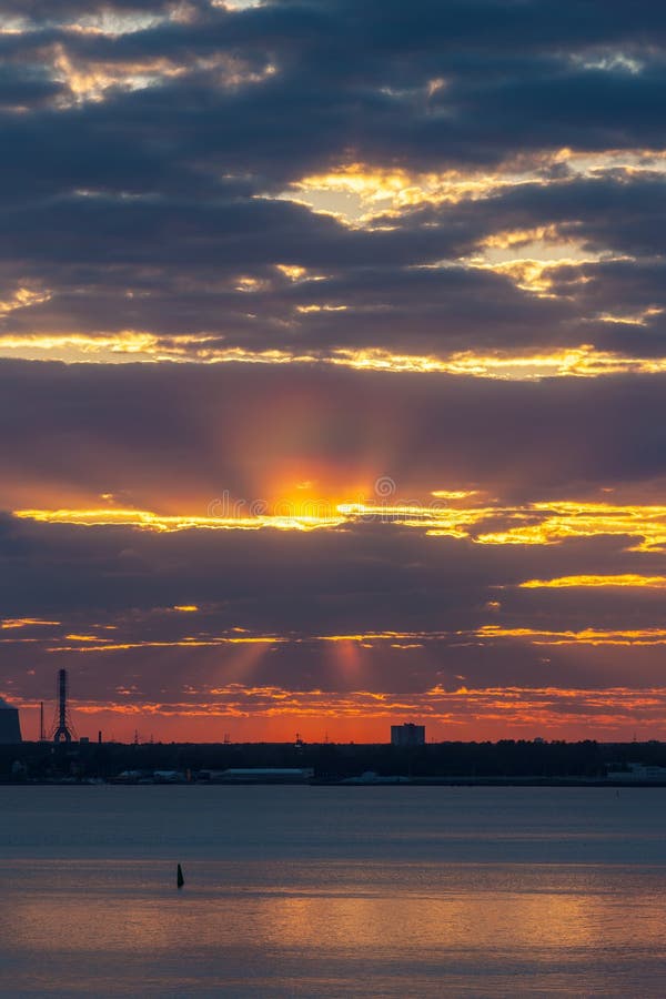 Sunset with the halo stock photo. Image of color, sunlight - 65585810