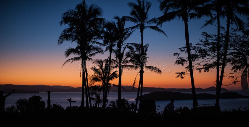 Sunset on Hamilton Island, Australia Stock Photo - Image of islands ...