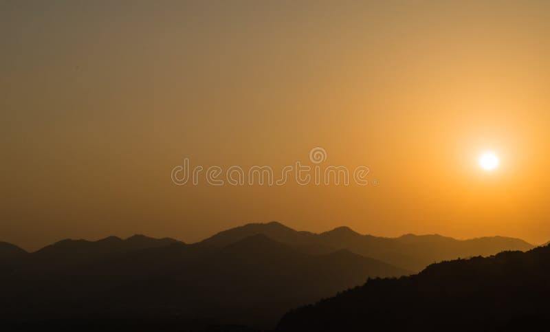 Sunset in Hangzhou, China stock image. Image of landmark - 48089083