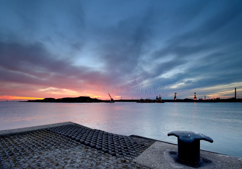 Sunset harbor stock photo. Image of rest, ijmuiden, exploration - 1039004