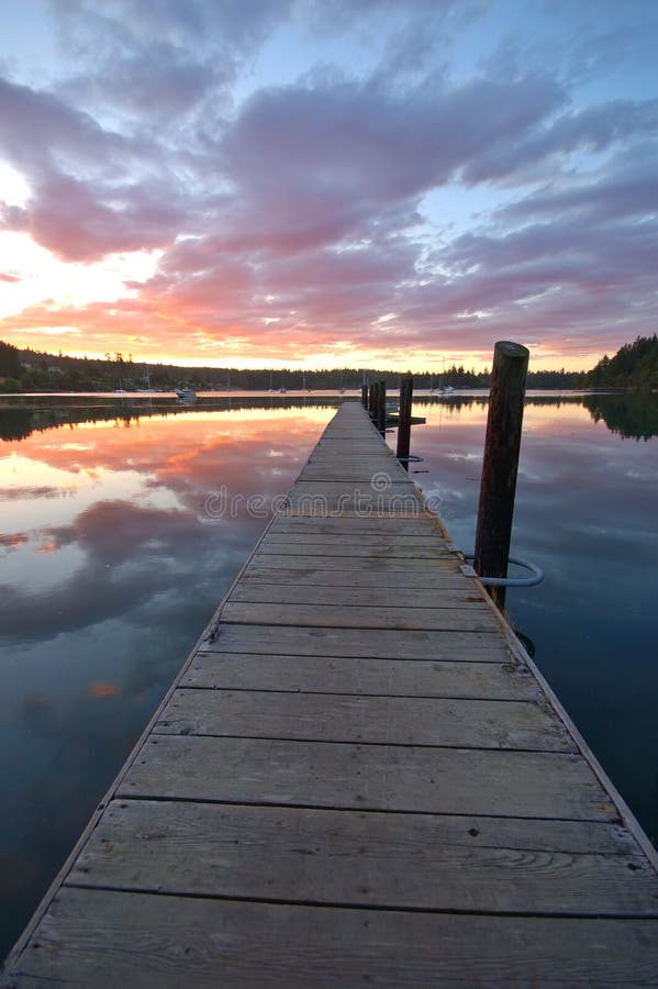 Sunset on the harbor stock photo. Image of placid, peace - 1235928