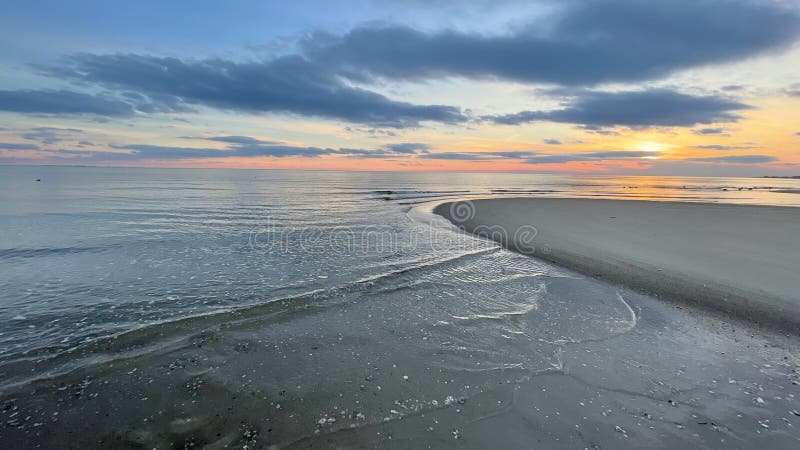 Sunset at Harding`s Beach in Chatham, Cape Cod Stock Photo - Image of ...