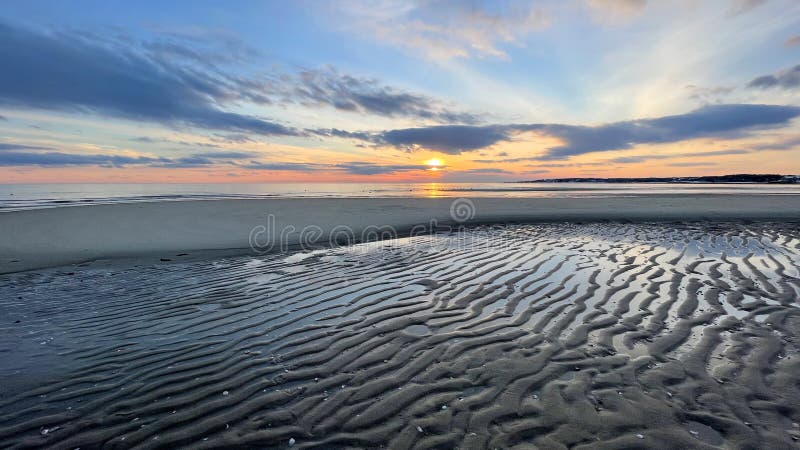 Sunset at Harding`s Beach in Chatham, Cape Cod Stock Photo - Image of ...