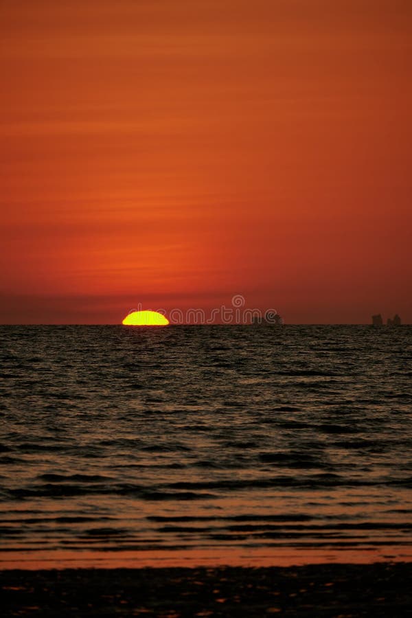 Sunset at Hat Yao Beach, Krabi, Thailand Stock Image - Image of ...