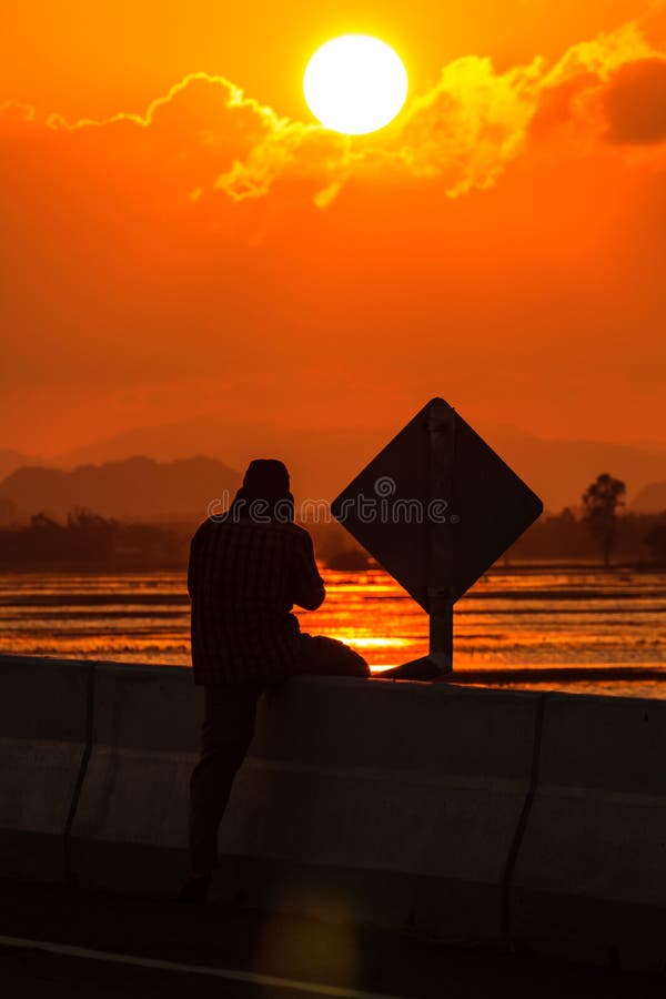 Sign Sunset stock image. Image of evening, horizon, light - 29938555
