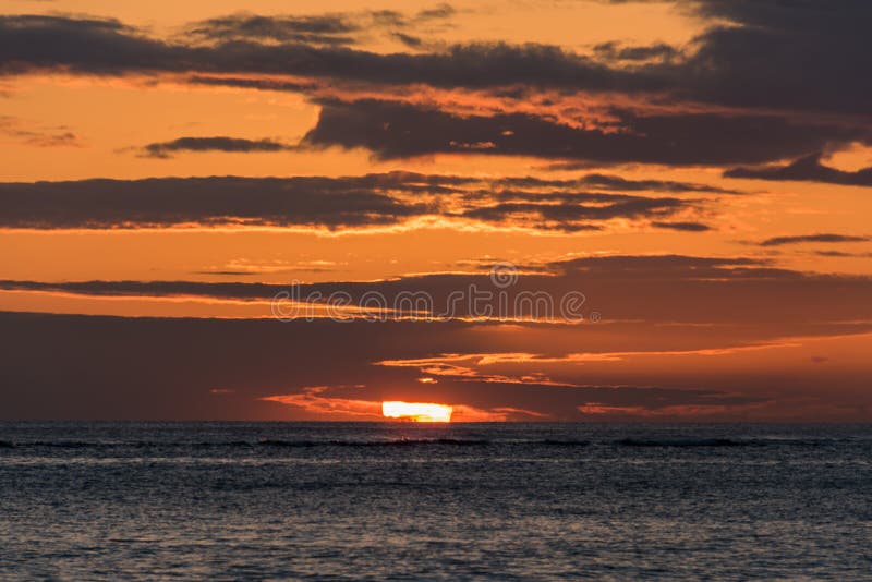 Sunset in Hawaii stock image. Image of pacific, travel - 52211903
