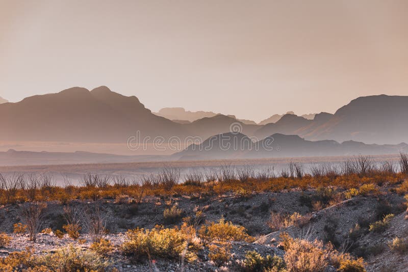 Sunset Haze in the Mountains Stock Image - Image of nature, sunset ...