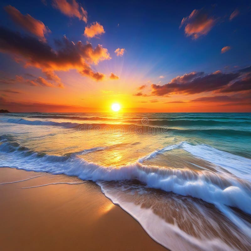 Sunset on the HDRI Created Using Stock Illustration - Illustration of ...