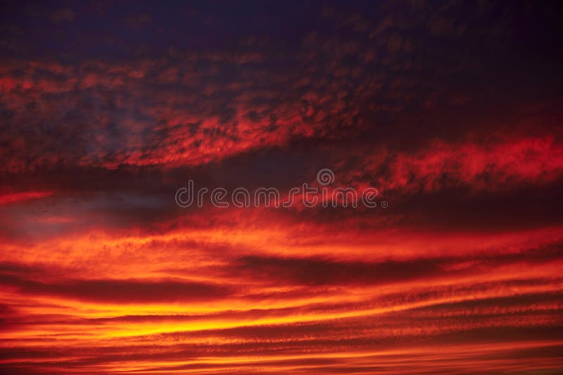 A Sunset. Heaven, Orange Sky Sun Rays Wallpaper Stock Image - Image of ...
