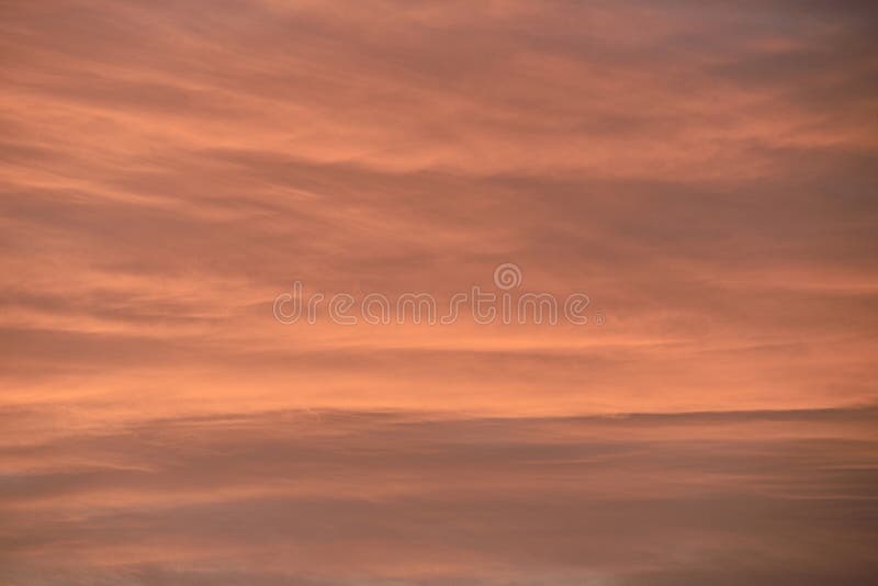 Sky Light after Sunset. Orange Background, Clouds Stock Photo - Image ...