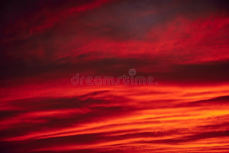 A Sunset Heaven, Orange Sky. Sun Rays Stock Photo - Image of shine ...