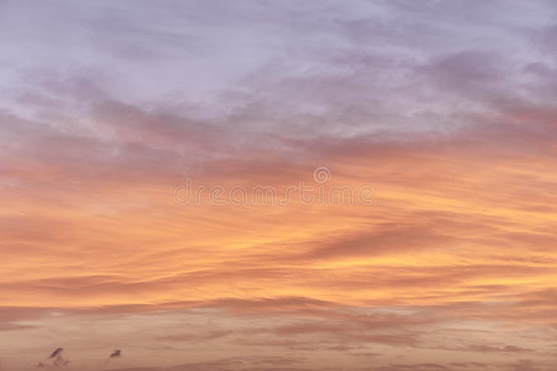 Sunset. Heaven, Orange Sky. Sun Rays. Wallpaper. Clouds Stock Image ...