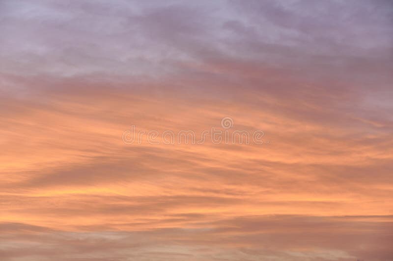 Sky Light after Sunset. Orange Background, Clouds Stock Image - Image ...