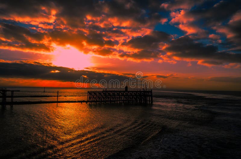 Sunset at Heysham Boating Port Stock Image - Image of heysham, sunset ...