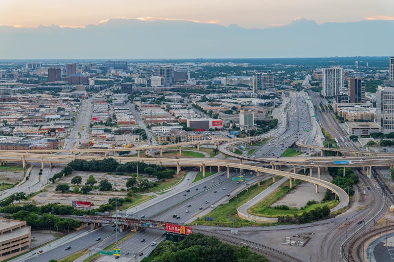 Sunset High Angle View of the Highway 35 Editorial Stock Photo - Image ...