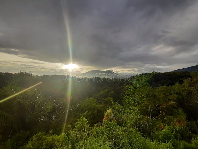 Sunset on the Hill with Fresh Air Stock Photo - Image of morning, fresh ...