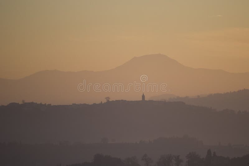 Sunset hills stock image. Image of marche, mountain, landscape - 11755903