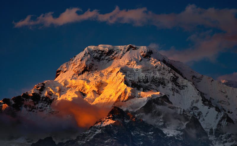 Himalaya Sunset - Nepal stock image. Image of bulky, mountainous - 2545363