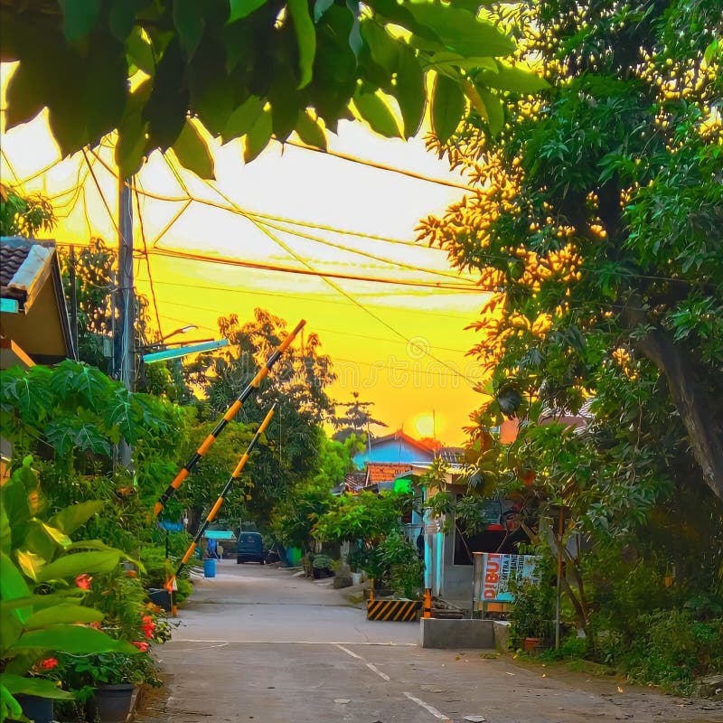 Sunset at home stock image. Image of orange, home, deck - 110531581