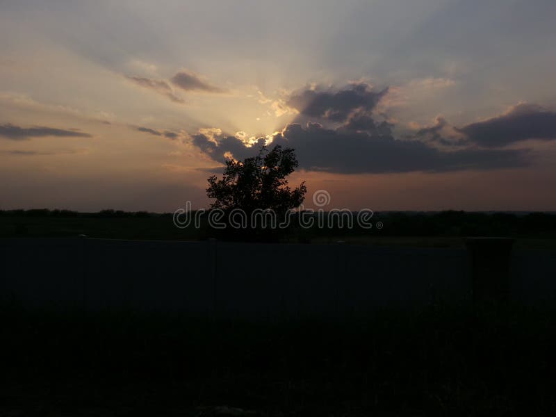 Sunset from home stock image. Image of trees, sunset - 44616643